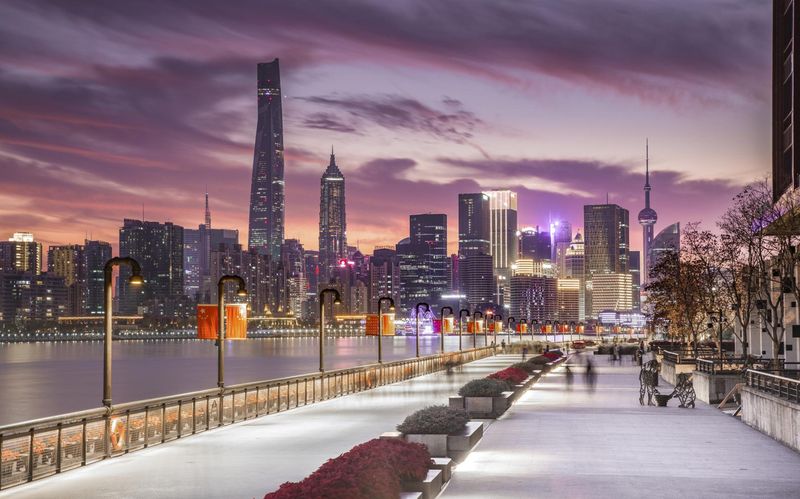 Modern Architecture in Shanghai, China HDRi Maps and Backplates