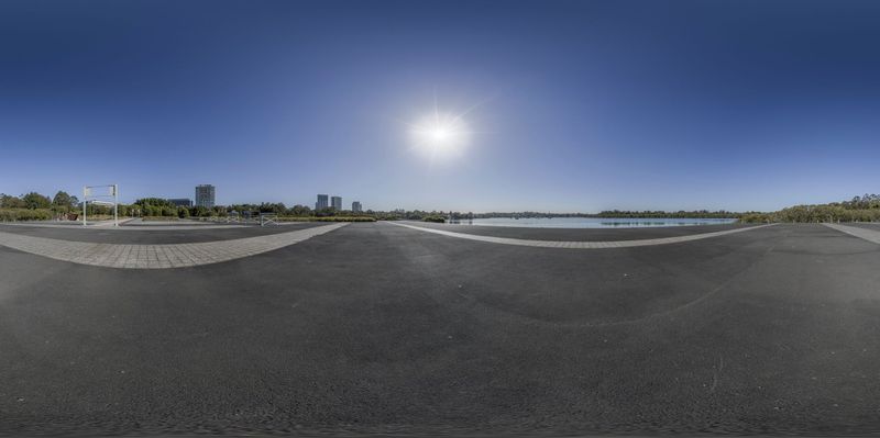 Scenic Coastal Road Surrounded by Nature in Azure Lake HDRi Maps and ...