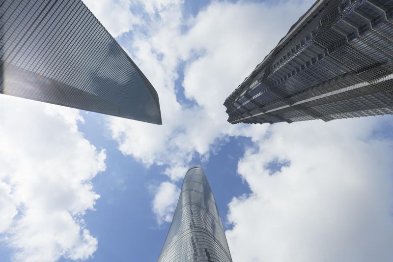 Modern high-rise buildings in Shanghai, China HDRi Maps and Backplates
