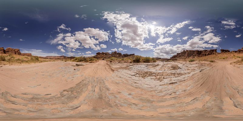 Utah's Red Rock Desert Road - HDRi Maps and Backplates