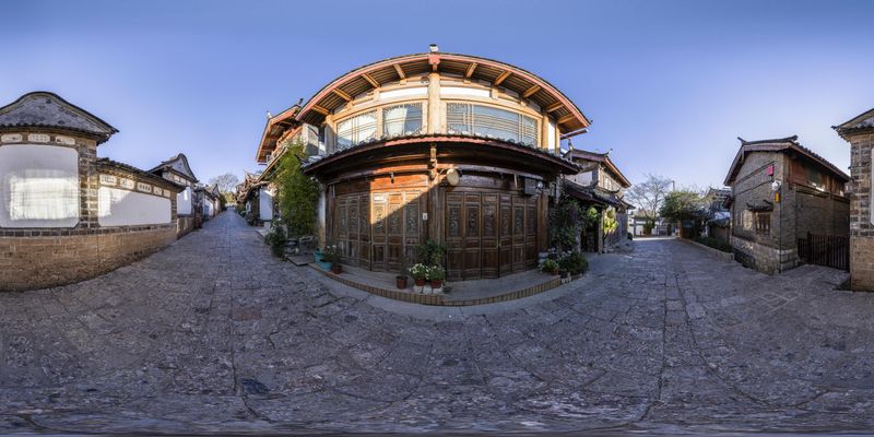Residential Building in Shangri-La, Yunnan, China HDRi Maps and Backplates