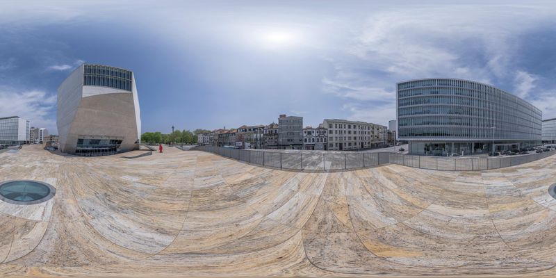 Brutalist Architecture in Porto, Portugal HDRi Maps and Backplates