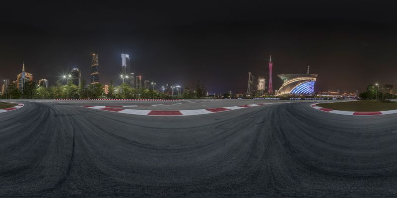 Asphalt Racing in the City HDRi Maps and Backplates