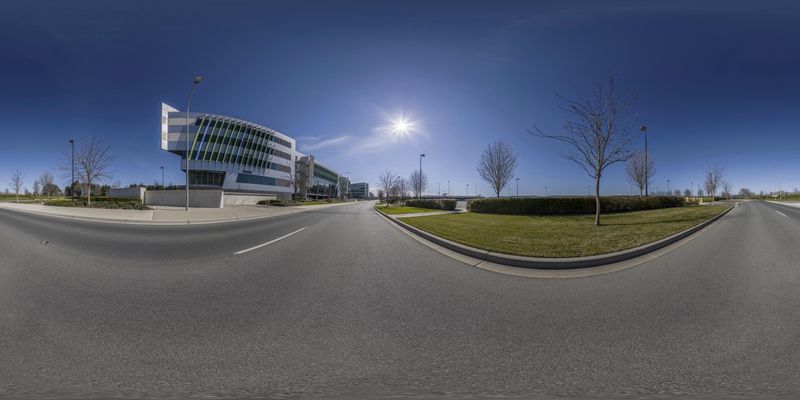 Modern Architecture in the Urban Business District HDRi Maps and Backplates