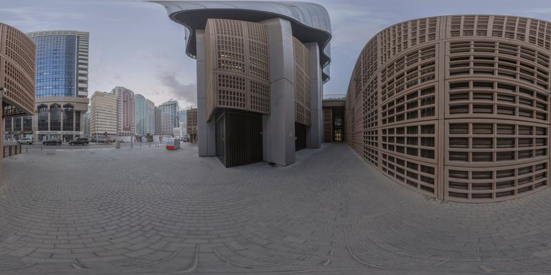 Abu Dhabi Architecture: Unique Building Facades HDRi Maps and Backplates