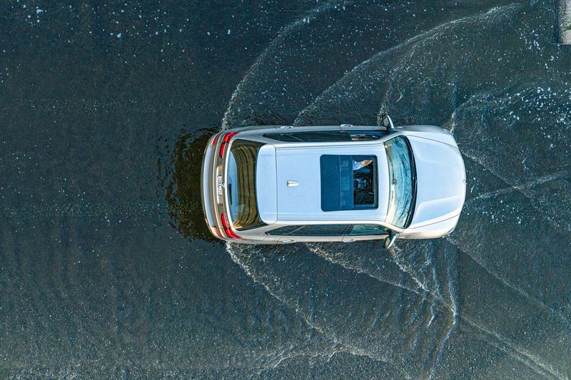 Aerial View of a Car Driving on a Beach in California, USA HDRi Maps ...