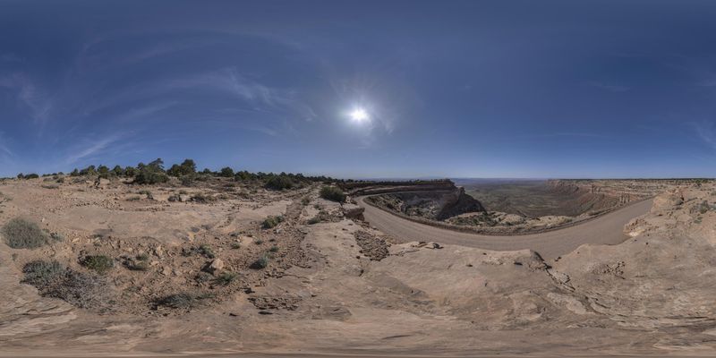 Aerial View: Desert Road in Utah, Surrounded by Red Rock HDRi Maps and ...