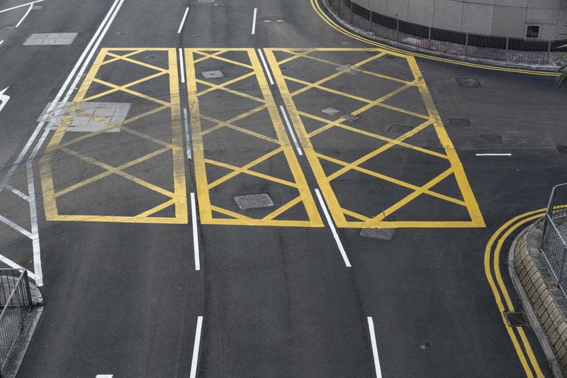 Aerial View of Urban Crosswalk in Hong Kong, China HDRi Maps and Backplates