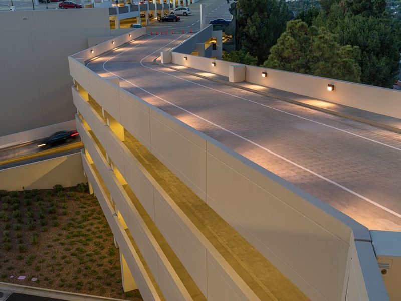 Aerial View of Parking Garage in Los Angeles HDRi Maps and Backplates