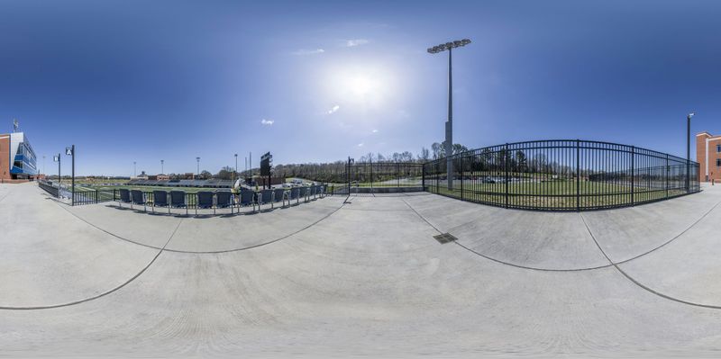 Aerial View of Skate Park: Stadium and Clear Sky HDRi Maps and Backplates