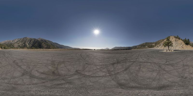 Aerial View of a Straight Road in Lush Green Mountains HDRi Maps and ...