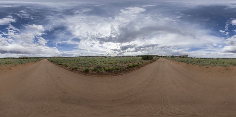 Aerial View of a Straight Road in Rural Utah - HDRi Maps and Backplates