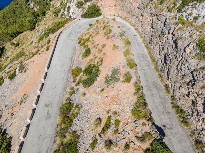 Aerial View of a Switchback Road in Spain, Europe: An Adventurous ...