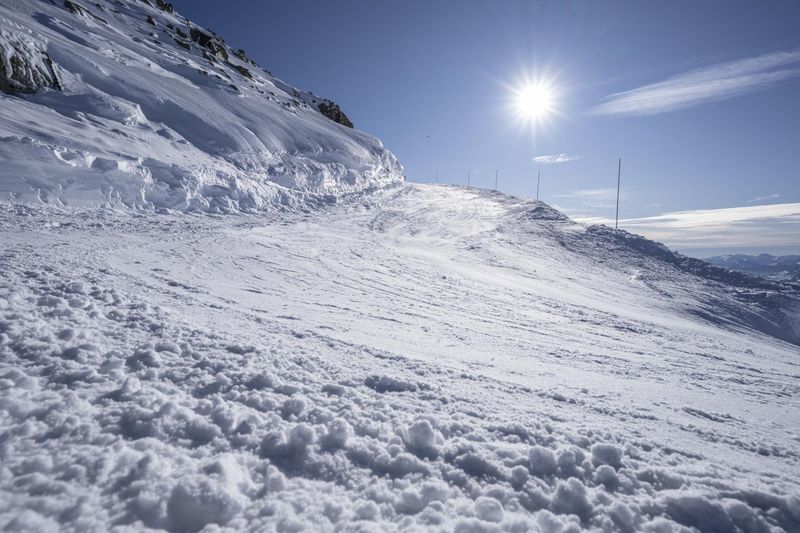 Alpine Panorama: Glacial Snow-Covered Mountains HDRi Maps and Backplates