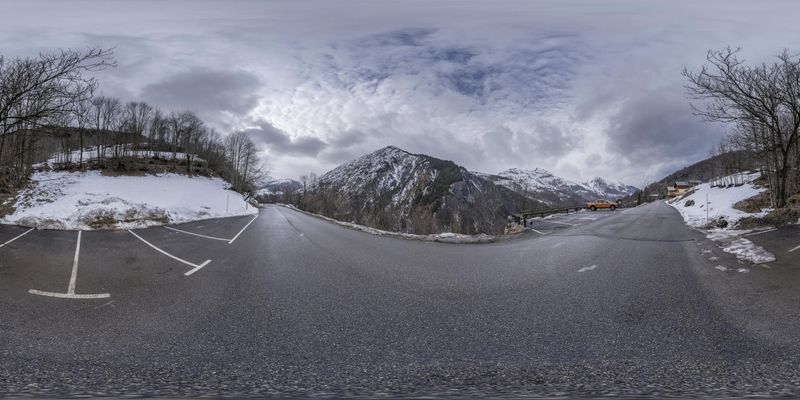 Panoramic View of Snow-Covered Mountains in the Alps HDRi Maps and ...