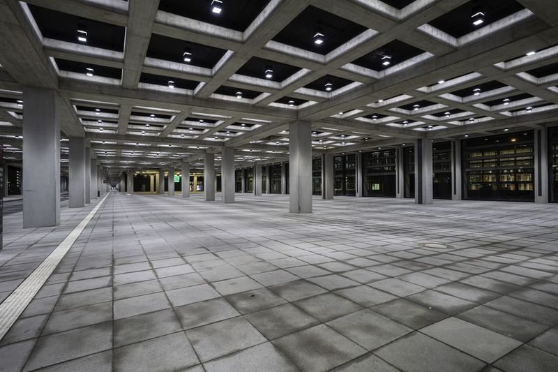 Architecture Hall with Symmetry HDRi Maps and Backplates