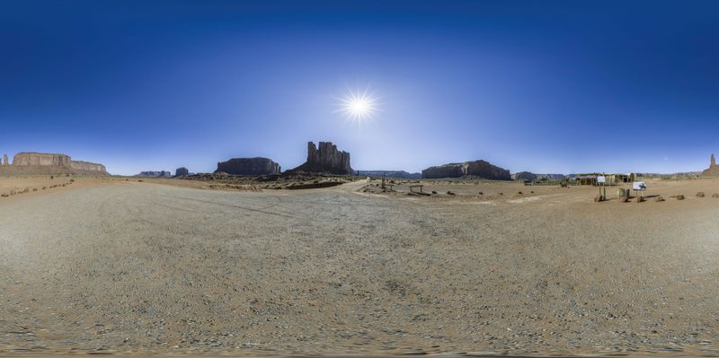 Arizona's Open Spaces: Clear Sky Landscape HDRi Maps and Backplates