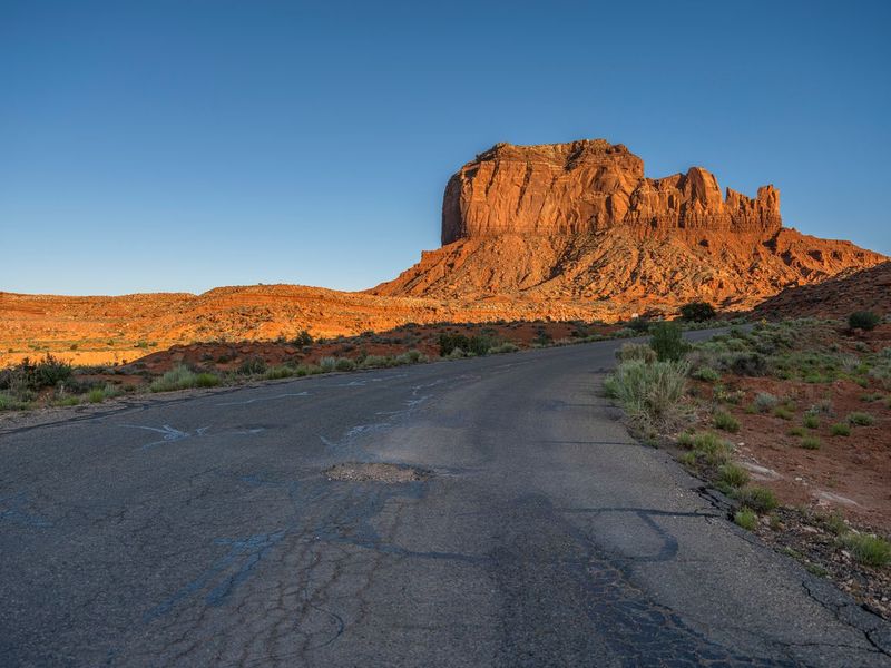 Arizona's Straight Road near Monument Valley HDRi Maps and Backplates