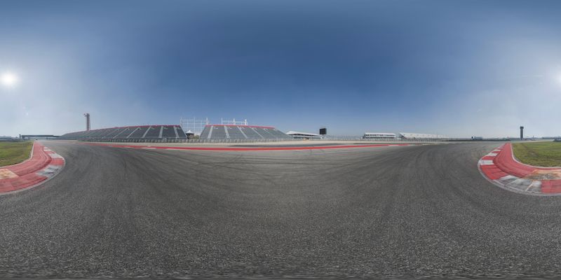 Asphalt Race Track Construction: Aerial View HDRi Maps and Backplates