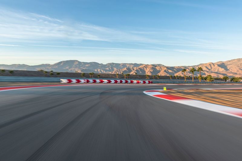 Asphalt Race Track: Curve at Dawn HDRi Maps and Backplates