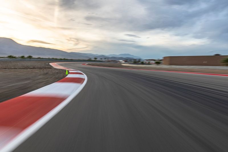 Asphalt Racing Track at Dawn in the USA - HDRi Maps and Backplates