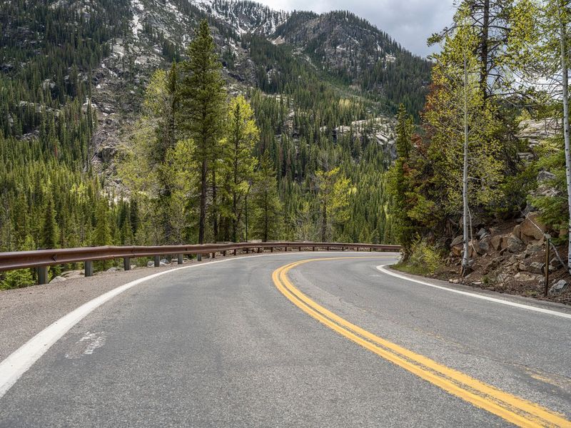 Asphalt Road in Colorado, USA Landscape HDRi Maps and Backplates