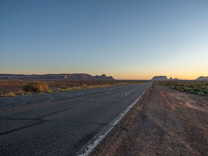 Asphalt Road at Dawn in Monument Valley, Arizona, USA HDRi Maps and ...