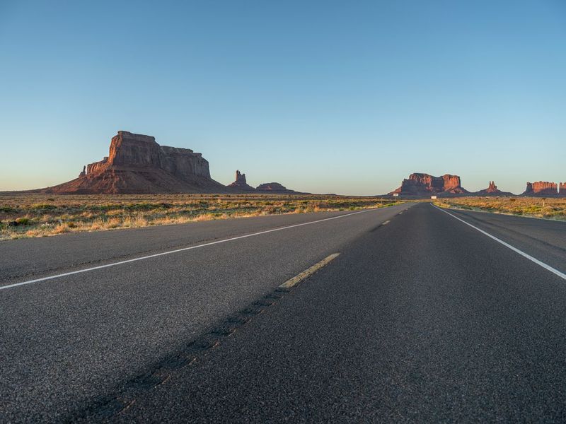 Asphalt Road in Monument Valley, Arizona HDRi Maps and Backplates