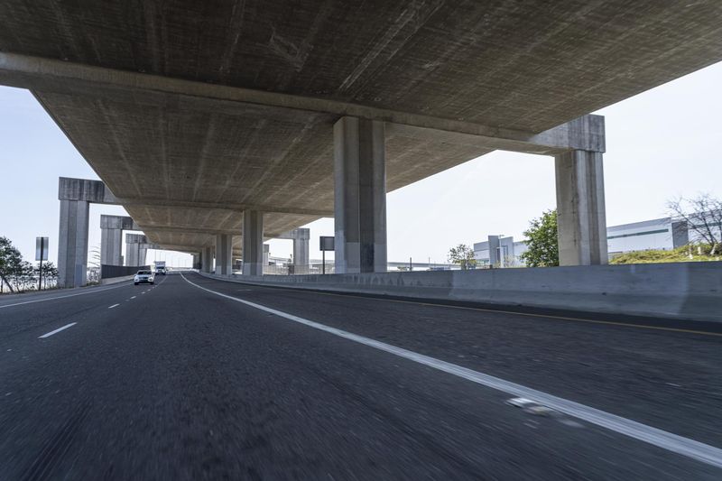 Underpass on a Grey Day: Asphalt Road HDRi Maps and Backplates