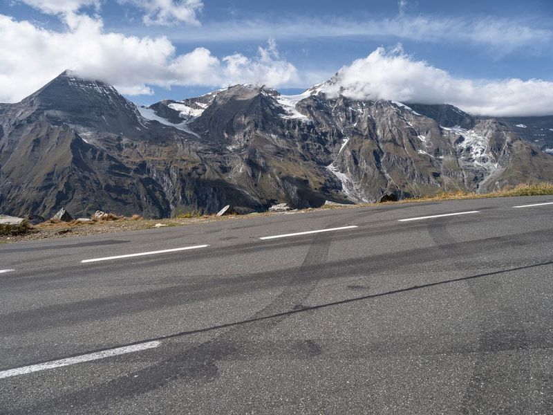 Austria Asphalt Road in Snow-Capped Mountains HDRi Maps and Backplates