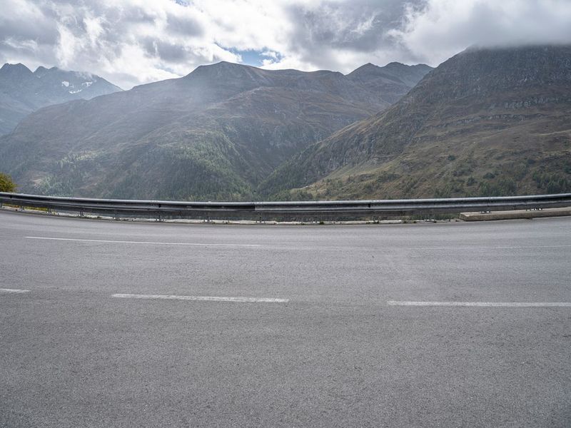 Austria Landscape with Motorcycle Rider and Clouds HDRi Maps and Backplates