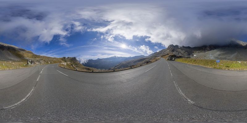 Austria's Mountain Road: Journey Through Switchback Curves HDRi Maps ...