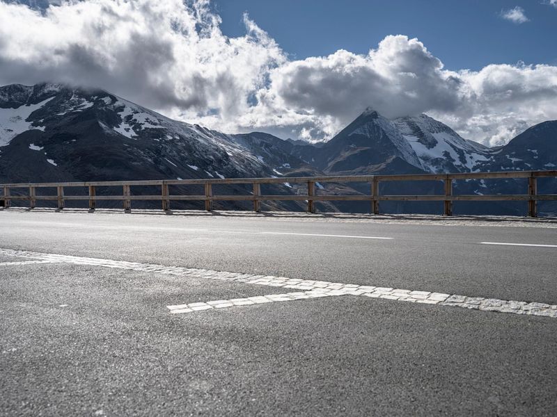 Austrian Highway in the Mountain Range for Biking HDRi Maps and Backplates