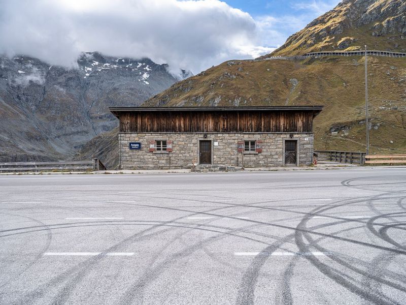 Austrian Mountain Landscape With Parking Lot Hdri Maps And Backplates