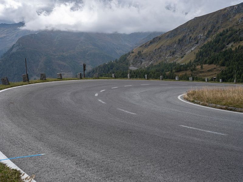 Austrian Rural Road with Mountain and Clouds HDRi Maps and Backplates