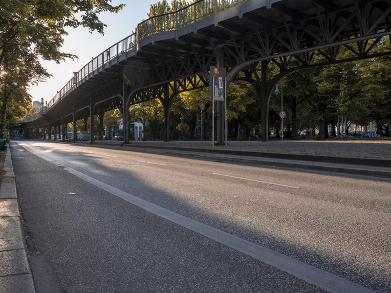 Autumn in Berlin: City Road and Bridge HDRi Maps and Backplates