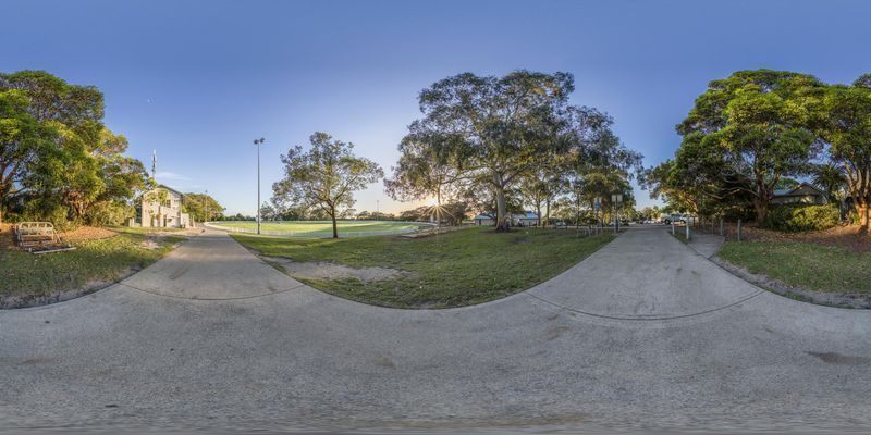 Serene Suburban Landscape at Dawn - HDRi Maps and Backplates