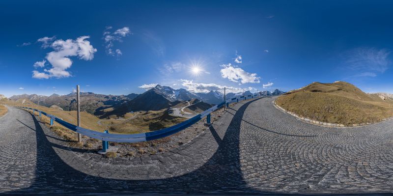 Road Through the Austrian Alps HDRi Maps and Backplates