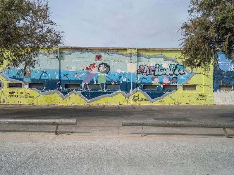 Barcelona City Life: The Vibrant Graffiti Wall HDRi Maps and Backplates