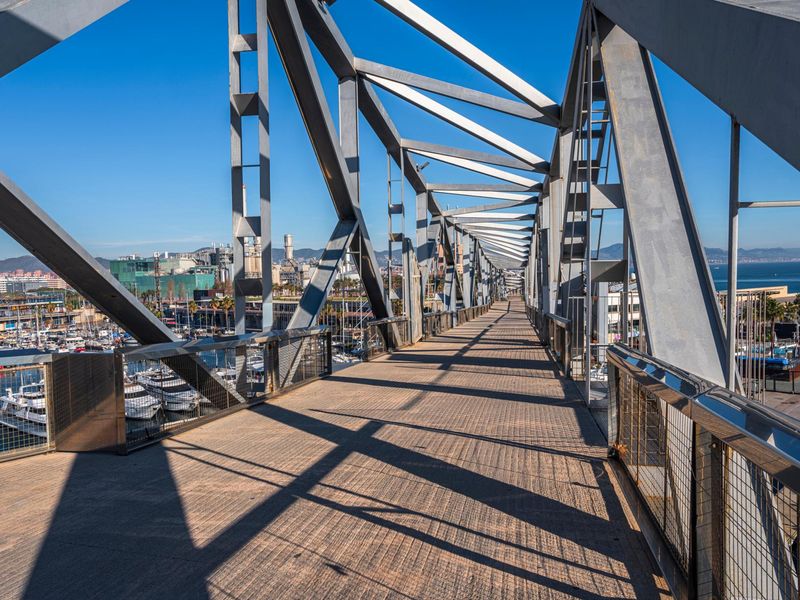 Barcelona Harbor Bridge Coastal Beauty HDRi Maps and Backplates