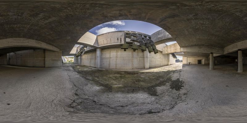 Barcelona's Modern Architecture: Inside a Concrete Structure HDRi Maps ...