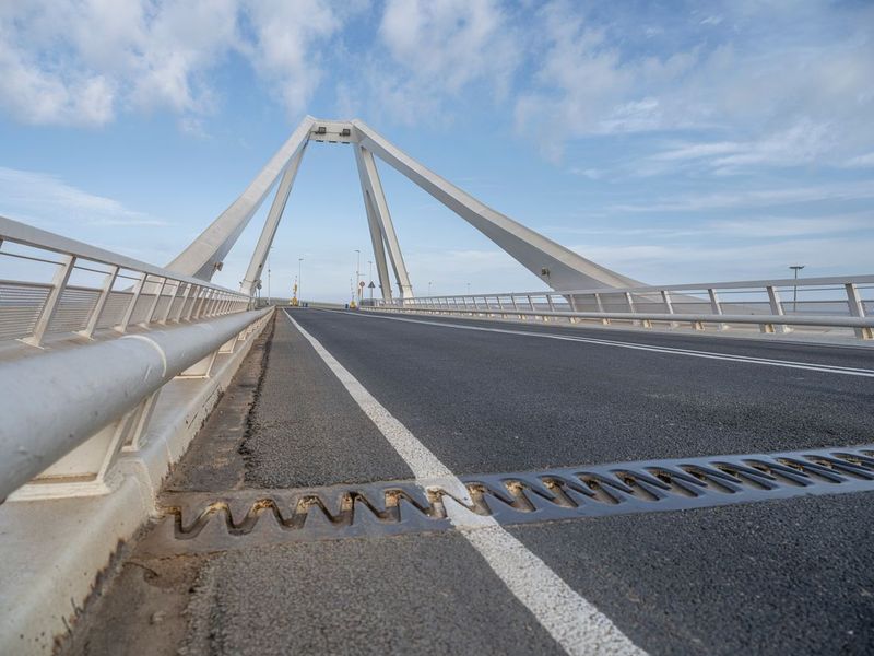 Barcelona's Modern Bridge: A Stunning View of Spain's Coastline HDRi ...