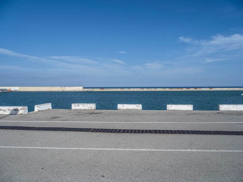 Barcelona, Spain: Road to the Pier HDRi Maps and Backplates
