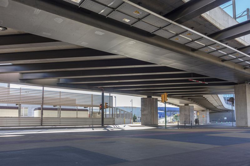 Barcelona Urban Design: Low Concrete Bridge HDRi Maps and Backplates