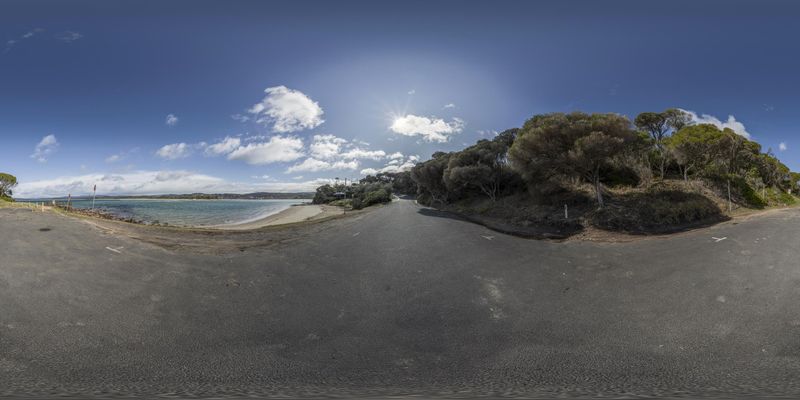 Coastal Landscape with Ocean and Beach HDRi Maps and Backplates