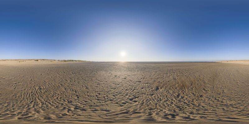Beach Horizon: A View of a Large Body of Water HDRi Maps and Backplates