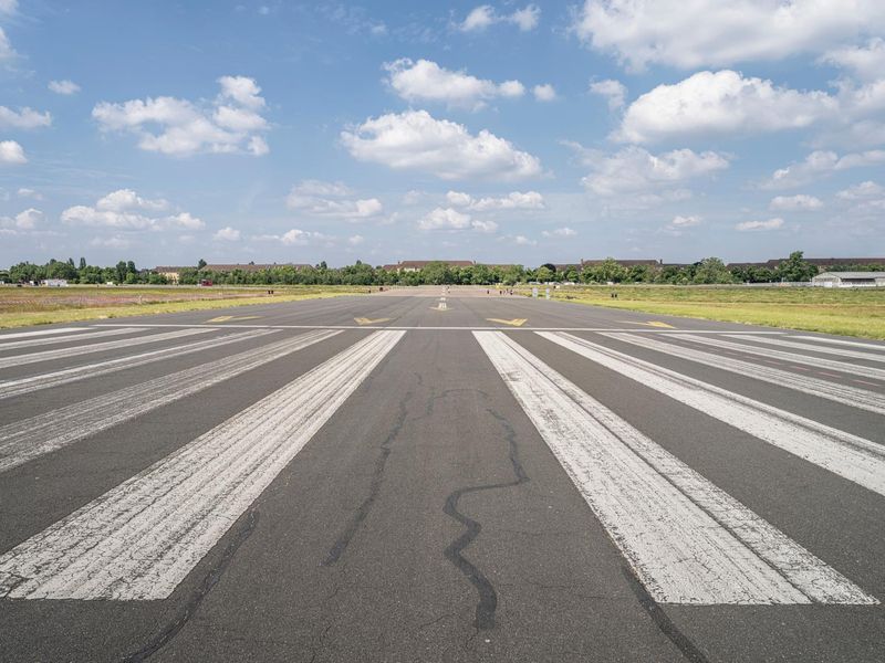 Berlin Airport Runway with Clear Sky HDRi Maps and Backplates
