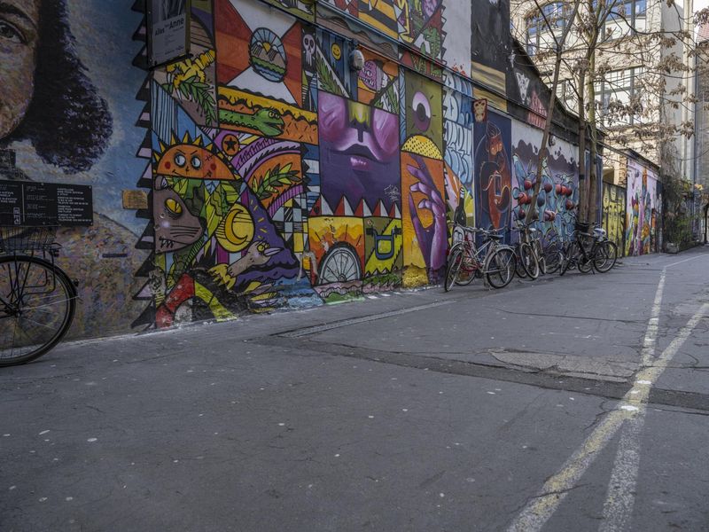 Berlin City Lane Graffiti Art District HDRi Maps and Backplates