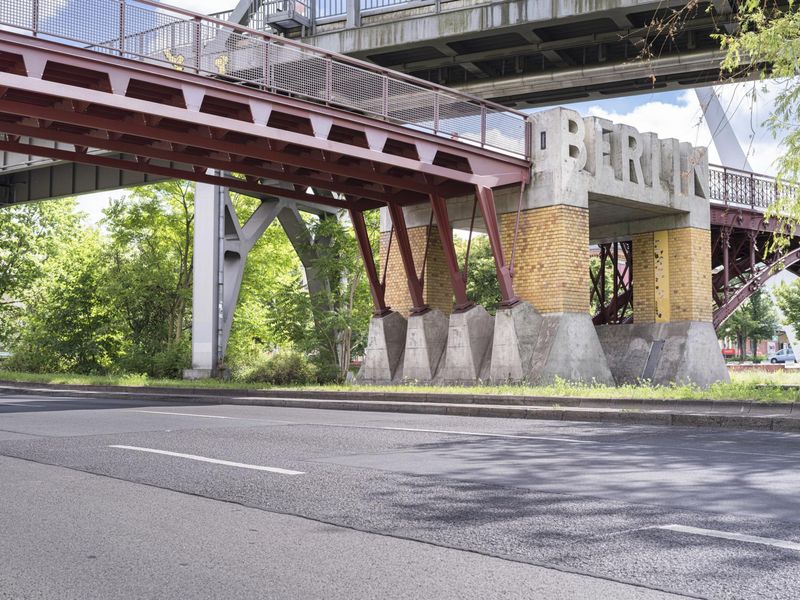 Berlin Cityscape with Bridge and Urban Life HDRi Maps and Backplates