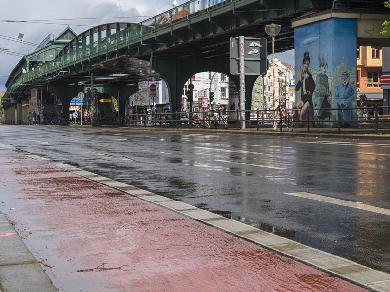 Berlin Cityscape with Bridge and Water HDRi Maps and Backplates